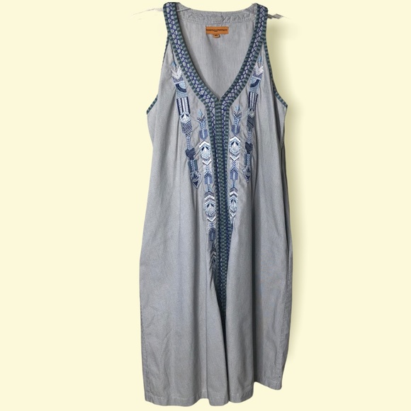 Roberta Freymann | Dresses | Roberta Freymann Linen Embroidered ...